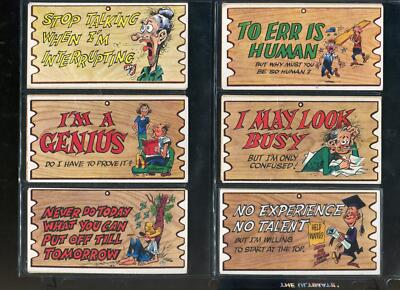 1982 SCANLENS WACKY PLAKS LIKE TOPPS 82/84 CARD NEAR SET PRINTED IN ...