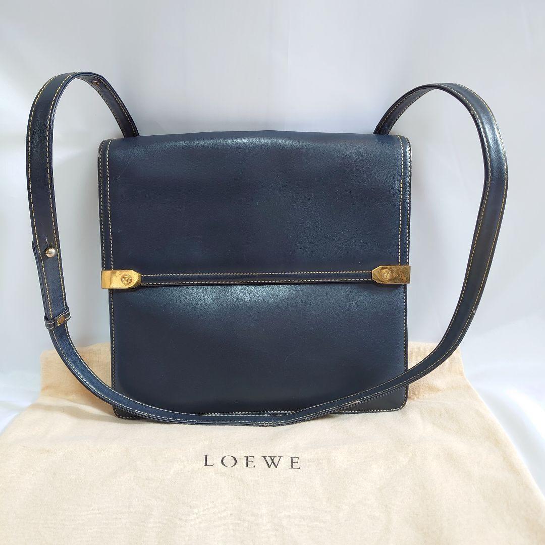 Loewe Crossbody Bag Navy Blue Women From Japan Origin… - Gem