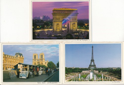 3 Ansichtskarten Paris/Frankreich 16.02.1993 | eBay