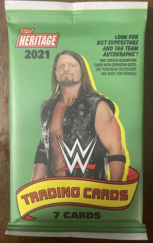 WWE Wrestling Topps Heritage 2021 Booster Pack Brand New Factory Sealed ...