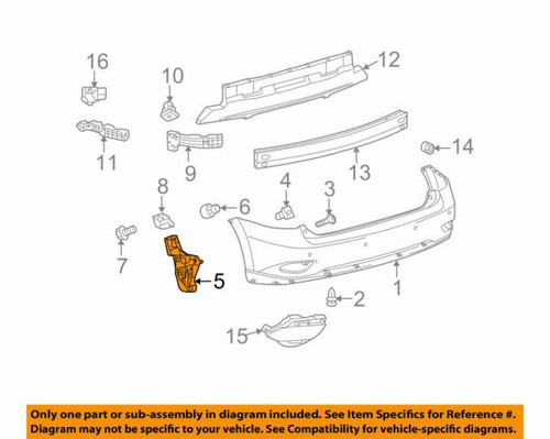 FACTORY TOYOTA LEXUS RX450h RX350 REAR RIGHT BUMPER RETAINER 5256548020 ...