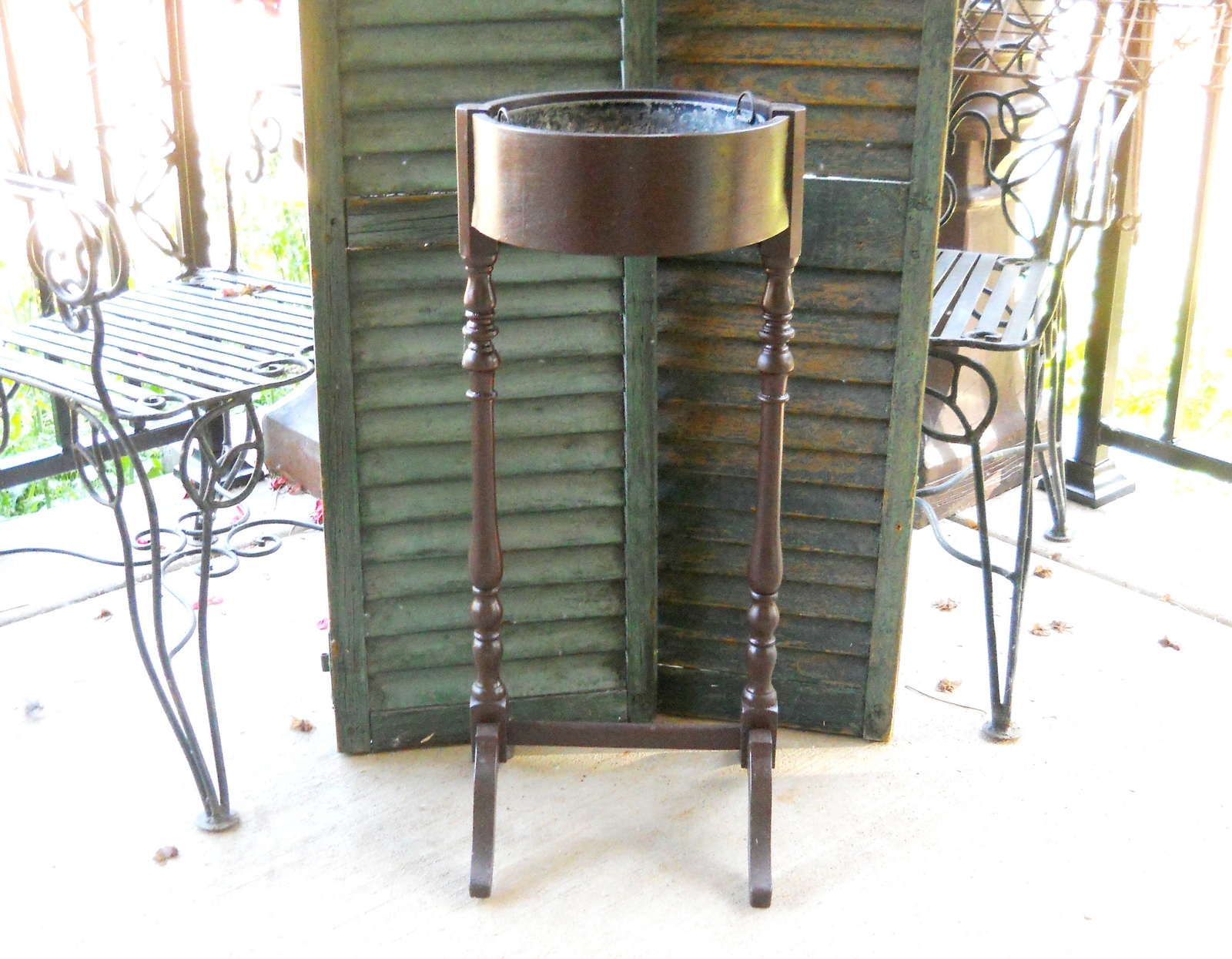 Antique Rustic Victorian Farmhouse Garden Planter Wood Zinc Fern Plant ...