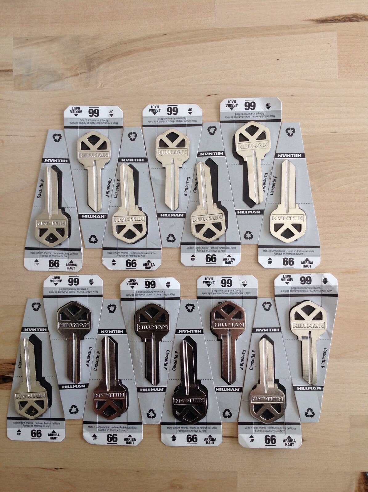 120pk Hillman 88250 Key Blanks Cassette F #66 for sale online | eBay