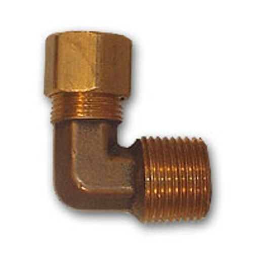 4pcs 1/2 x 1/2 inch compression 90 Degreee Male Elbow Brass Pipe ...