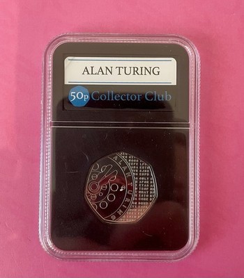 2022 Alan Turing BU 50p Coin Brilliant Uncirculated Fifty Pence Slab ...