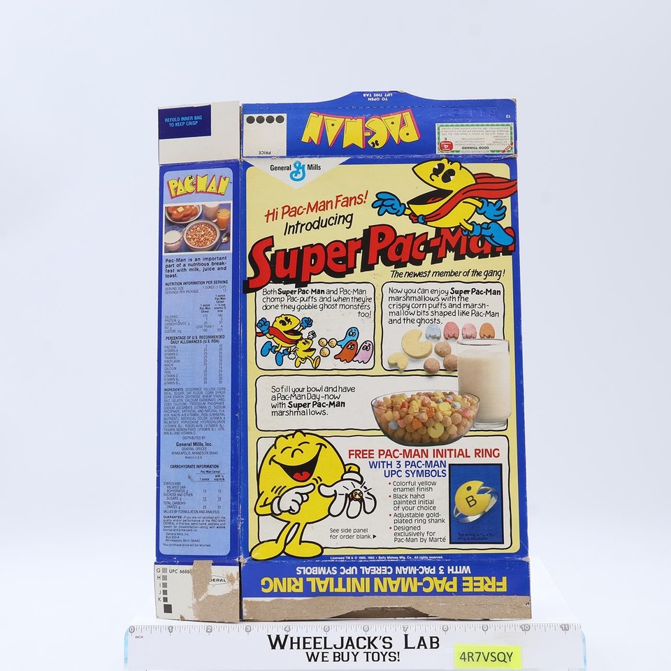 Pac-Man Cereal W/Super Pac-Man Marshmallows 1982 General Mills Vintage ...