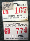 1945,1951 2 lot of Ohio Hunting Licenses Vtg with duck or migratory ...