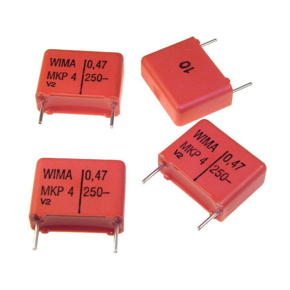 4 WIMA MKP4 250V 0.47uF 15mm Polypropylene Film Capacitor Capacitor ...