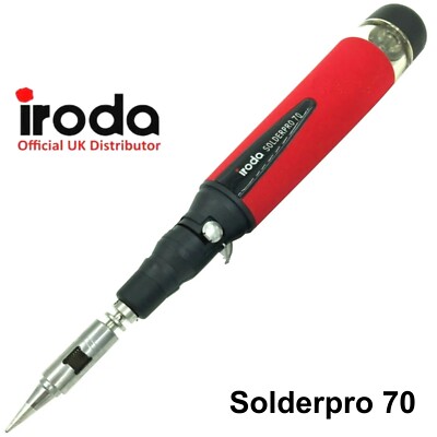Pro Iroda Solderpro 70 Gas Soldering Iron 25w-80w Refillable Butane ...