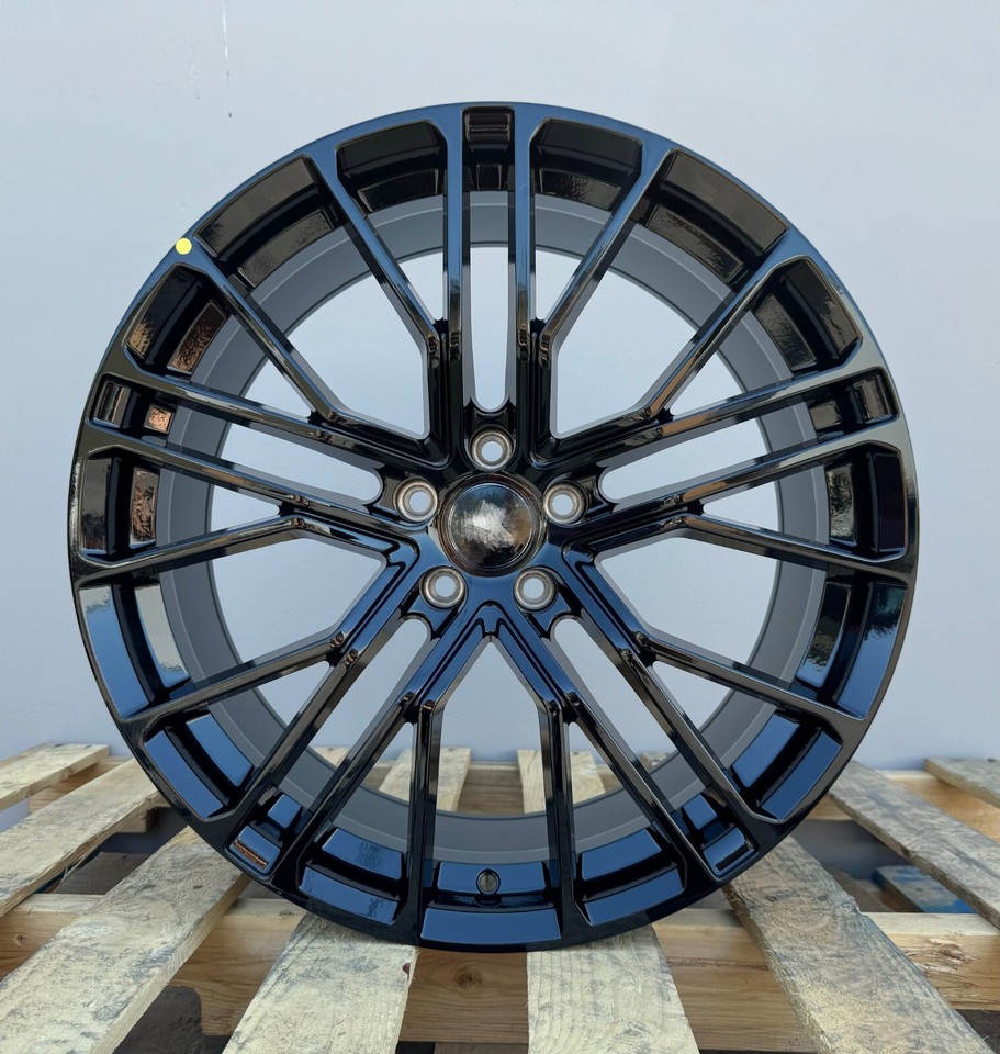 22" RS Style 22x9.5 +26 66.6 Black Rims Fit Audi A6 A7 A8 S4 S5 S6 RS7 ...