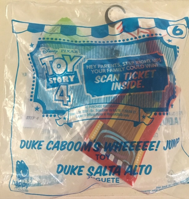 McDonald's Toy Story 4 #6 Duke Caboom's Wheeeee! Jump - Sealed ...