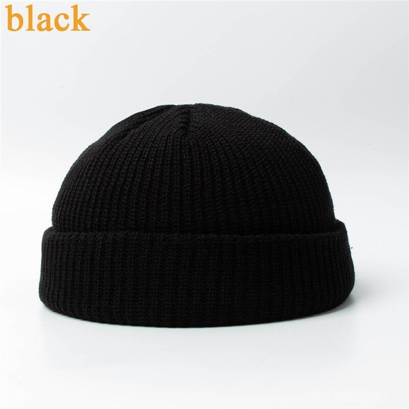 Men Women Knitted Hat Beanie Skullcap Cap Cuff Brimless Winter Warm ...