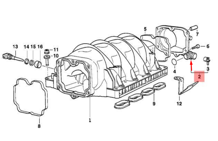 BMW 5 E34 Engine Crankcase Breather Valve 11617501562 530i Petrol BRAND ...