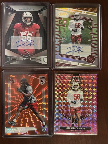 Darius Robinson 4 Card Lot Panini Black Absolute Auto Mosaic Elite ...