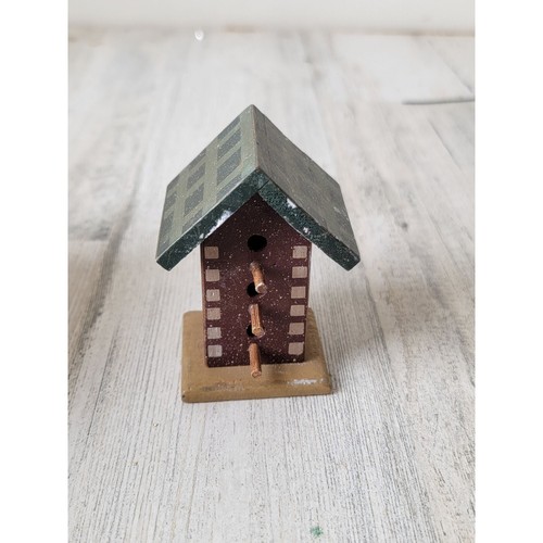Wooden mini birdhouse heart figure spring Xmas decor | eBay