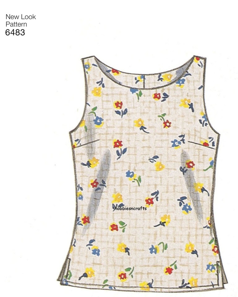 NEW LOOK 6483 MISSES' TOPS QUICK & EASY Sewing Pattern Sizes 6 - 16 ...