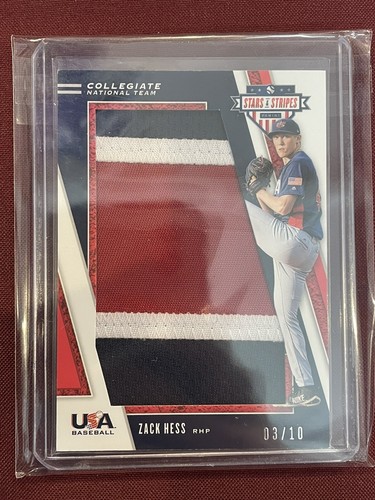 2019 Panini USA Baseball Stars & Stripes - Jumbo Relics Zack Hess #J-ZH ...
