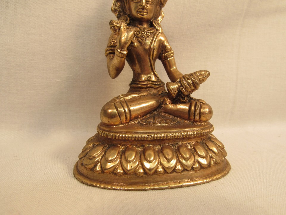 Vajrasattva Tibetan Buddha Lotus Position Brass Statue Bodhisattva ...