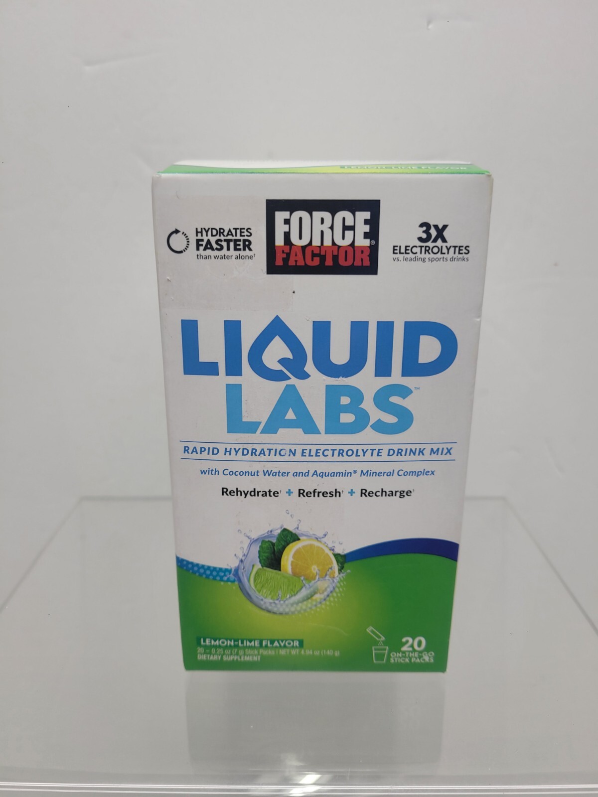 Force Factor Liquid Labs Electrolyte Hydration Packets - Lemon Lime 20 ...
