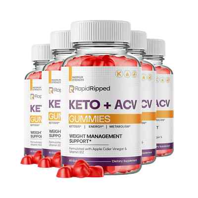 5-Pack Rapid Ripped ACV Gummies, RapidRipped For Weight Management ...
