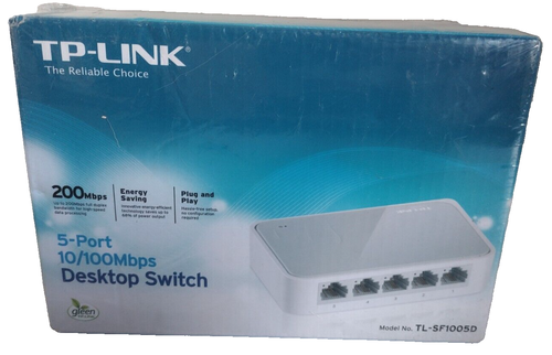 TP-LINK (TL-SF1005D) 5 Port Desktop Ethernet Switch New Factory Sealed ...