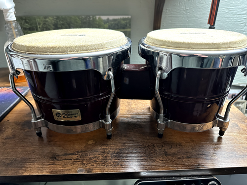 Latin Percussion LP M Cohen Performer Series BONGOS Brown w/Chrome | eBay