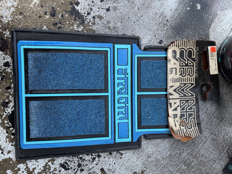 NOS Plasticolor FIREBIRD Car Floor Mats Vintage Blue Dead Stock Front ...