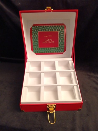 SUGARFINA CANDY RED EMPTY HOLDING CASE WITH HANDLE HOLDS 9 CANDY BOXES ...