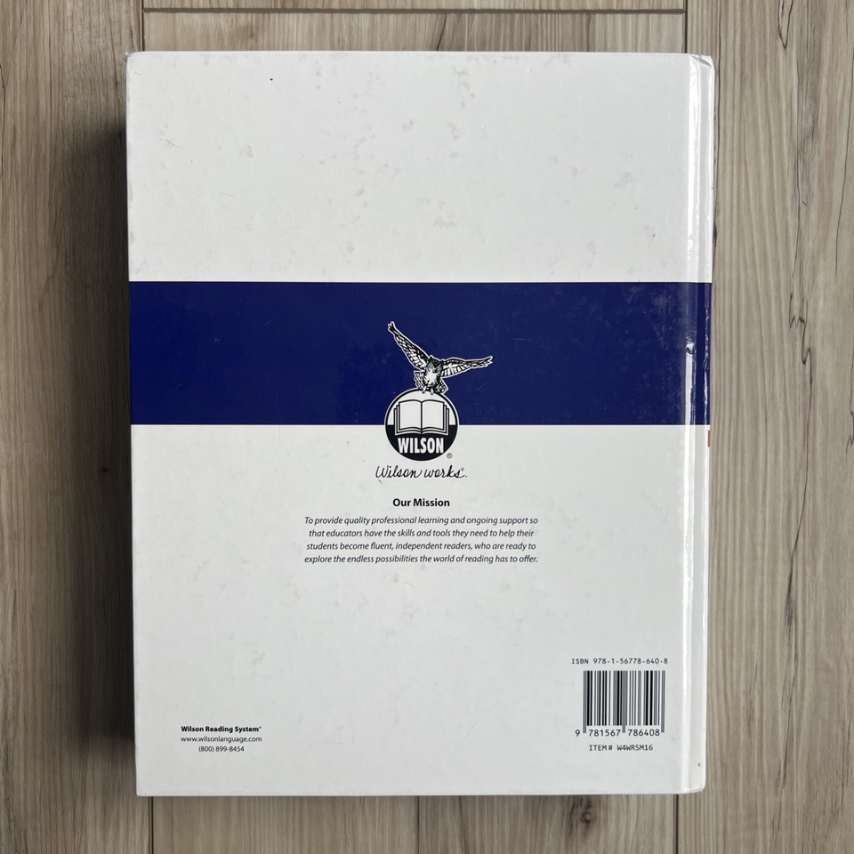 Wilson Reading System Instructor Manual Steps 1-6 | eBay