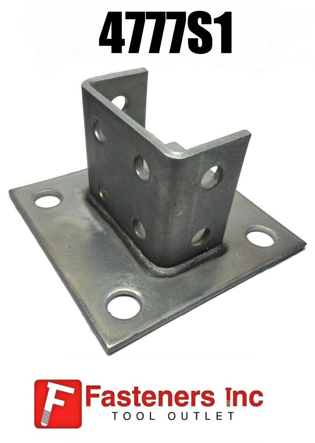 (4777S1) Stainless Steel Double Unistrut Channel Post Base Square Qty 1 ...