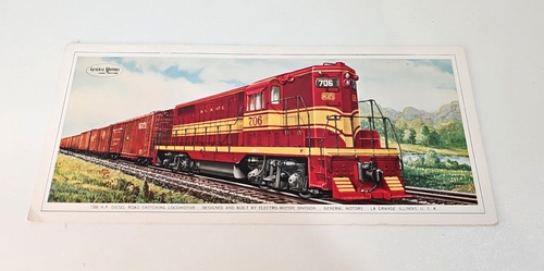 C. 1940's-1950's GE EMD 1500 HP Switching Locomotive Data Card N C ...
