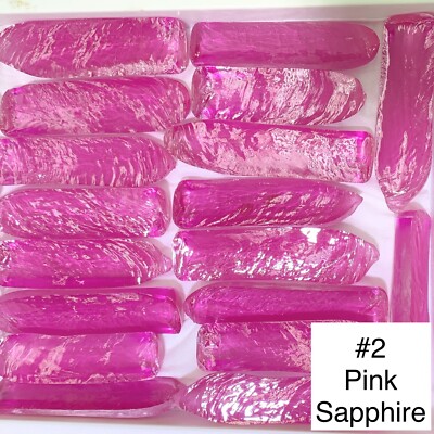 LAB CREATED 1KG PINK SAPPHIRE #2 B GRADE ROUGH CORUNDUM Half Boule ...