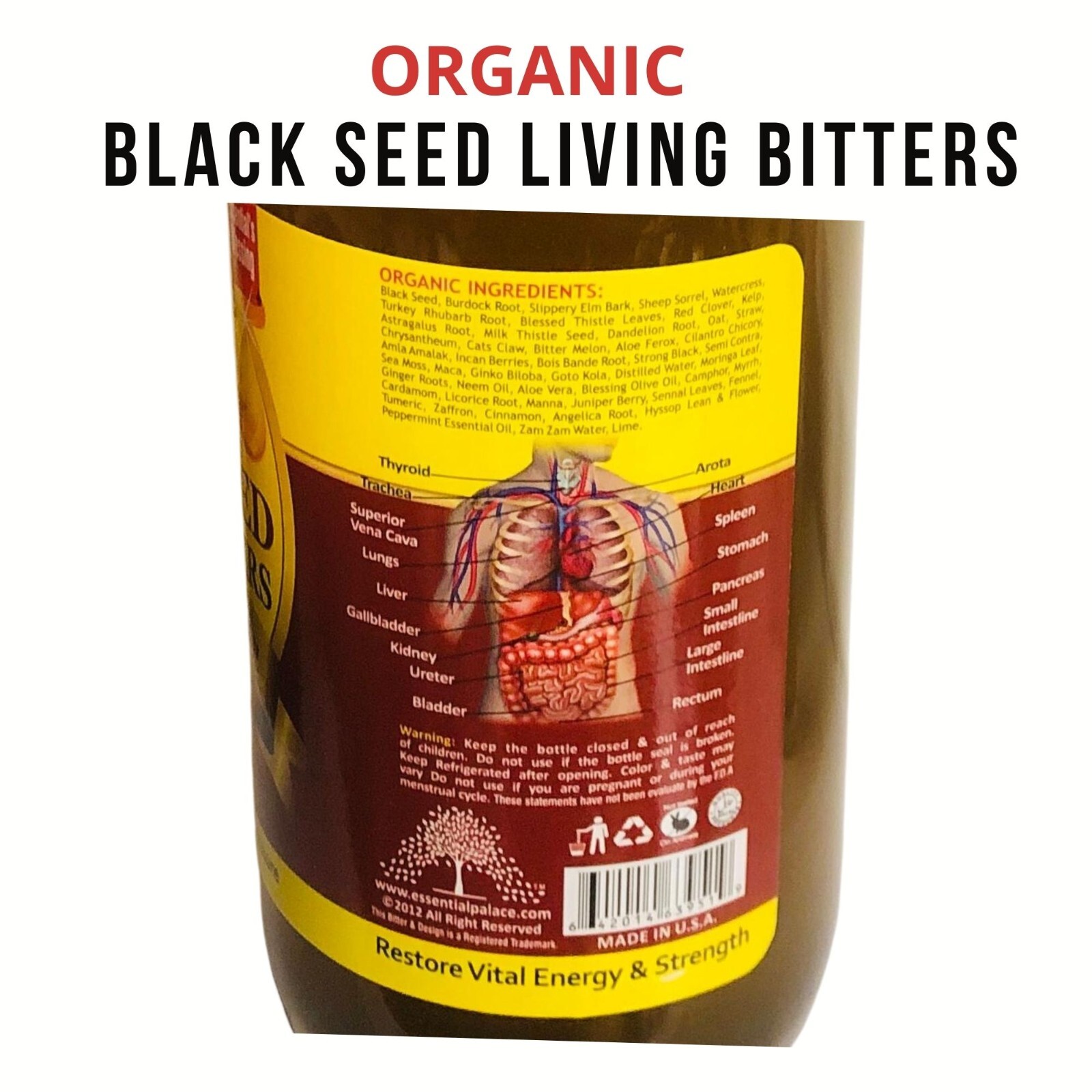 Organic BLACK SEED DETOX Living Bitter, Essential Palace Miraculous ...