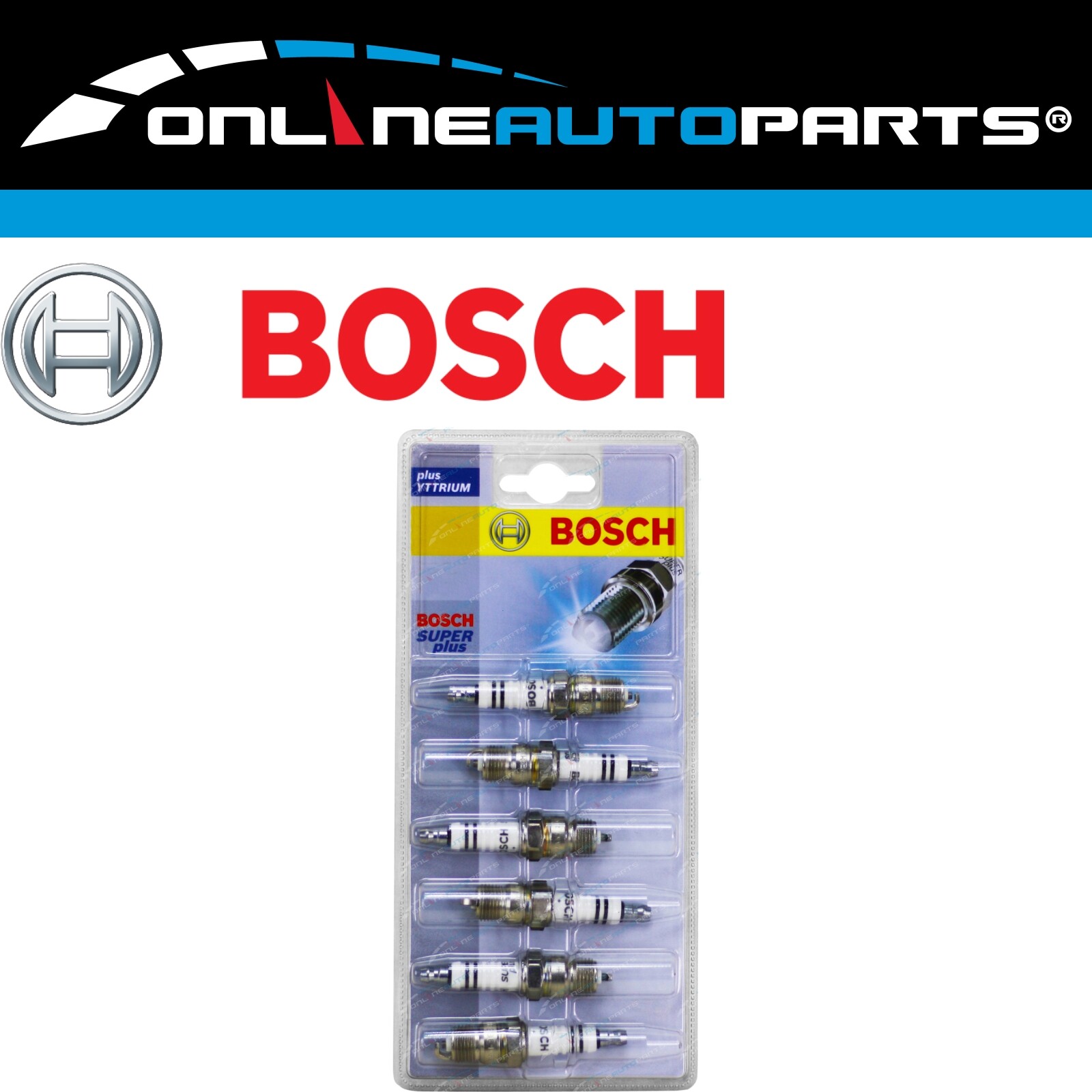 6 x Bosch Super+ Spark Plugs for Calais / Commodore VP 1991-1993 V6 ...