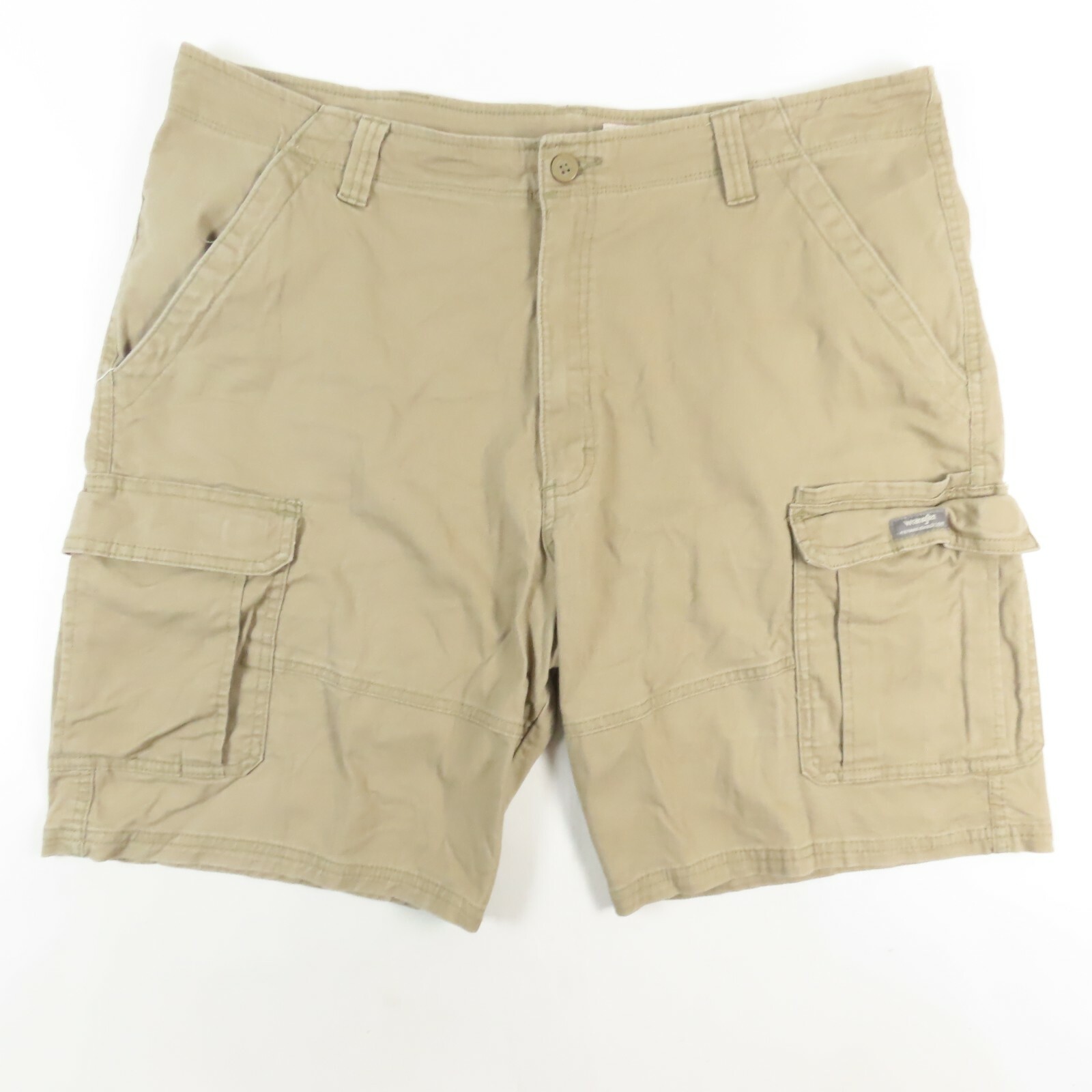Wrangler Mens Shorts Size 38 Mid Rise Tan Lightweight Rip Stop Comfort ...