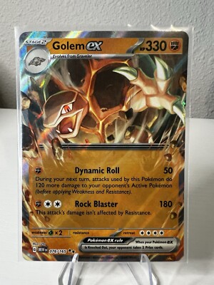Holo Golem ex - 076/165 Double Rare Scarlet & Violet 151 Pokemon TCG | eBay