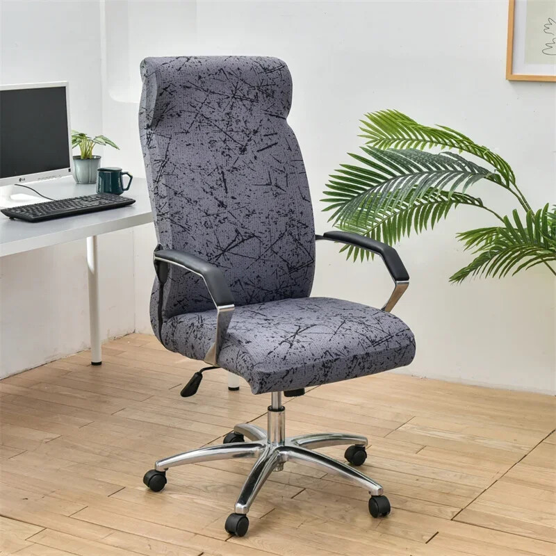 Floral Prints Elastic Chair Cover Geometry Computer Chairs Slipcovers ...