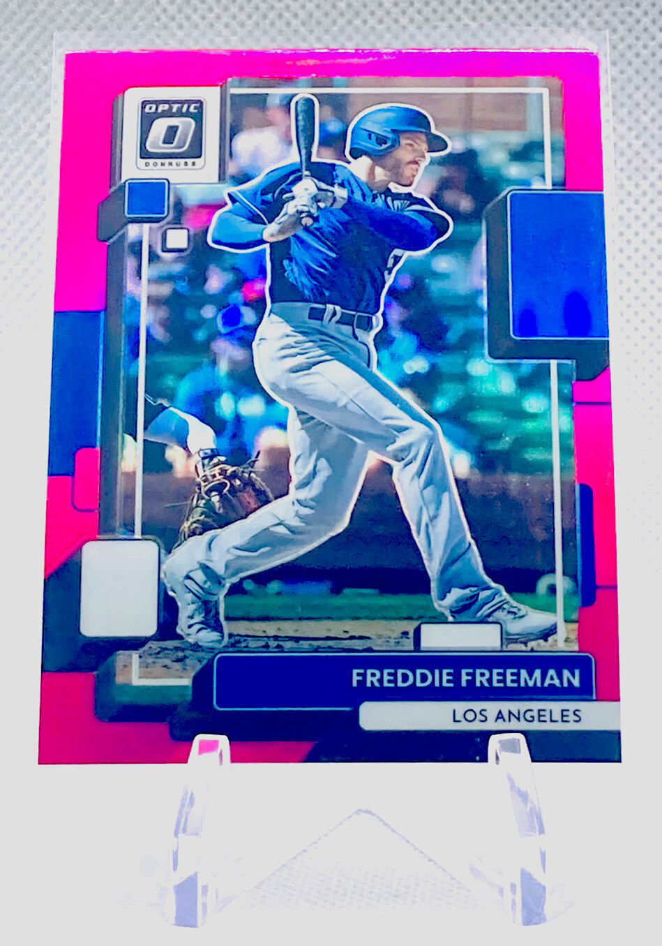 2022 Panini Donruss Optic Freddie Freeman Pink Prizm Parallel #131 ...
