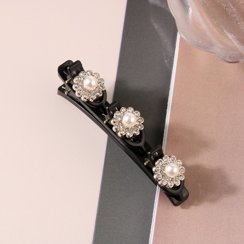 4PCS Flower Fringed Side Clip Smooth Surfaces Fashion Hair Clip For ...