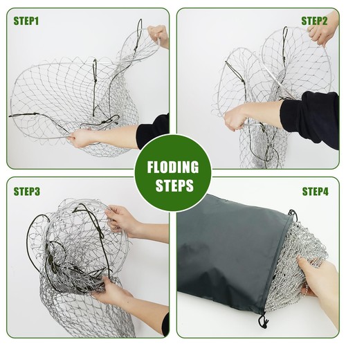 Portable Bridge and Pier Fishing Net 32" Heavy-Duty Cast Nylon Mesh ...