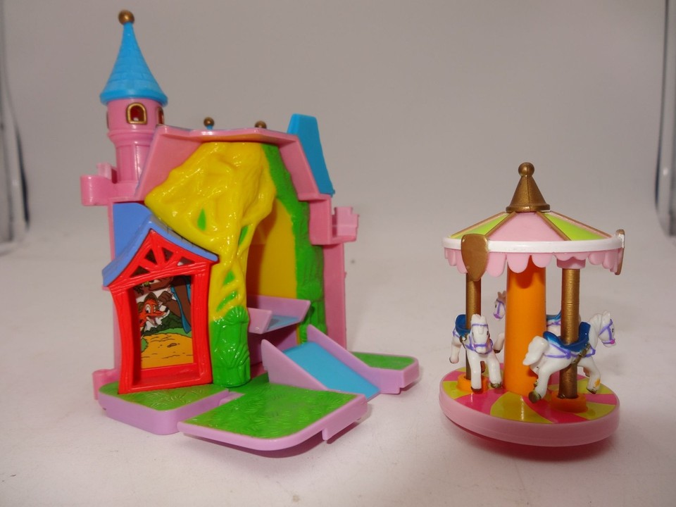Disney Carousel Magic Kingdom Polly Pocket Bluebird and Castle Splash ...