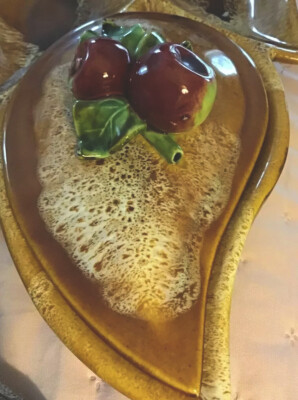 Wade Of California Platter With Leaf Lid With Apples | eBay