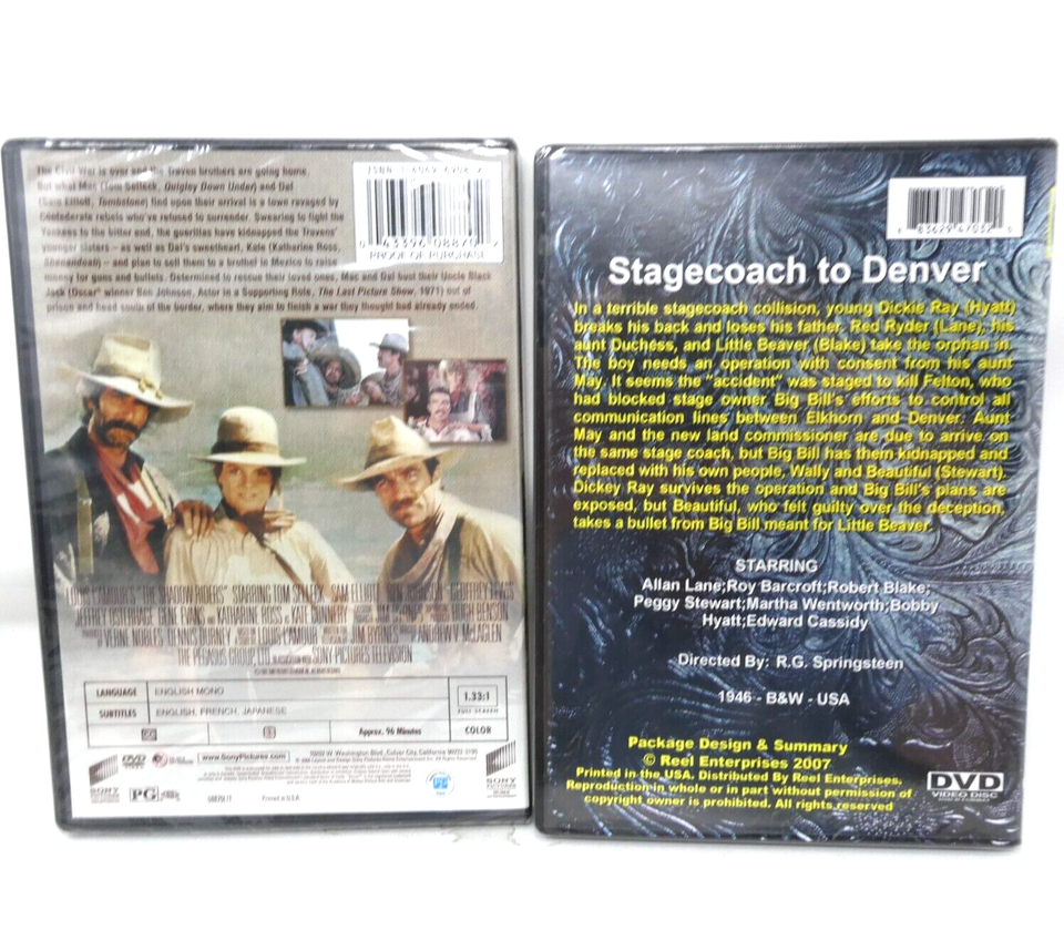 The Shadow Riders & Stagecoach To Denver. Western combo. New sealed ...
