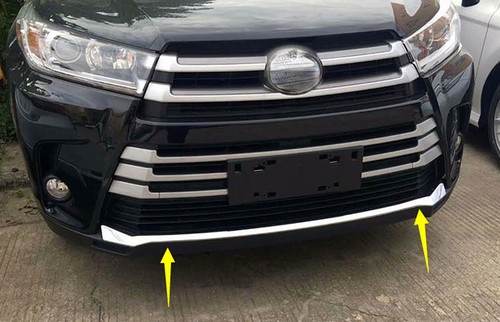Chrome Front Bumper Lid Grille Bottom Cover Trim For Toyota Highlander ...