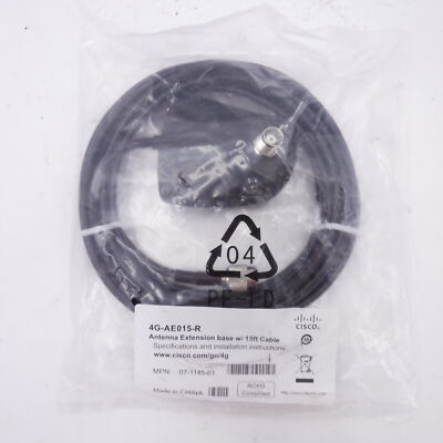 Cisco 4G Single Unit Antenna Extension Base w/15' Cable 4G-AE010-R | eBay