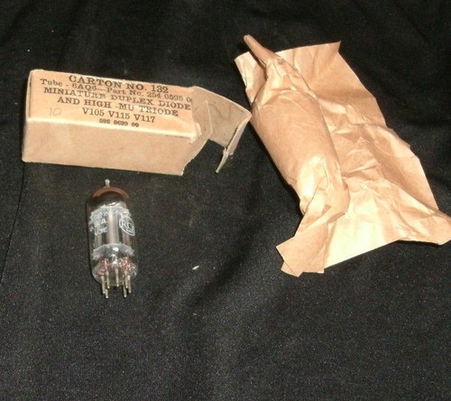 VINTAGE NOS RCA MINIATURE DUPLEX DIODE AND HIGH MU TRIODE TUBE! 6AQ6! 7 ...