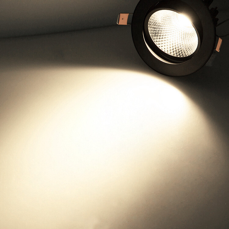 LED COB Ceiling Light Fixture Adjustable Picture Lamp Recessed Lighting ...