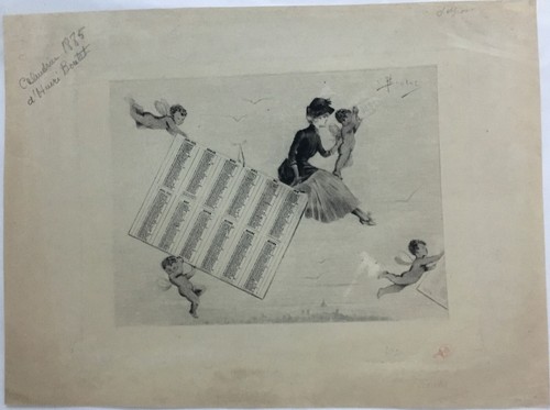 CALENDRIER 1885 D HENRI BOUTET LITHOGRAPHIE ORIGINALE | eBay