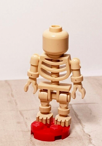 LEGO Skeleton Kid Medium Legs TAN Wiggle Arms Bone Figure Unique Color ...