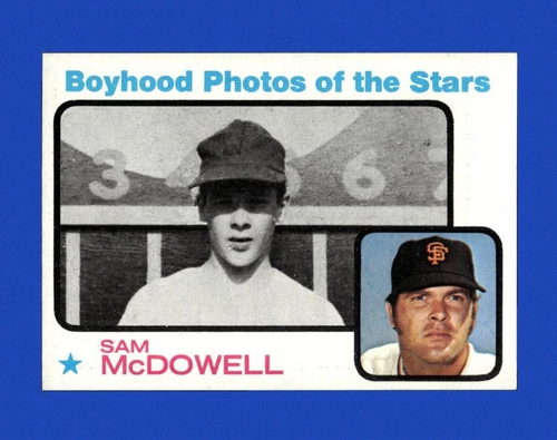 1973 Topps BASEBALL Sam McDowell Boyhood Photo #342 (NM-MT) San ...